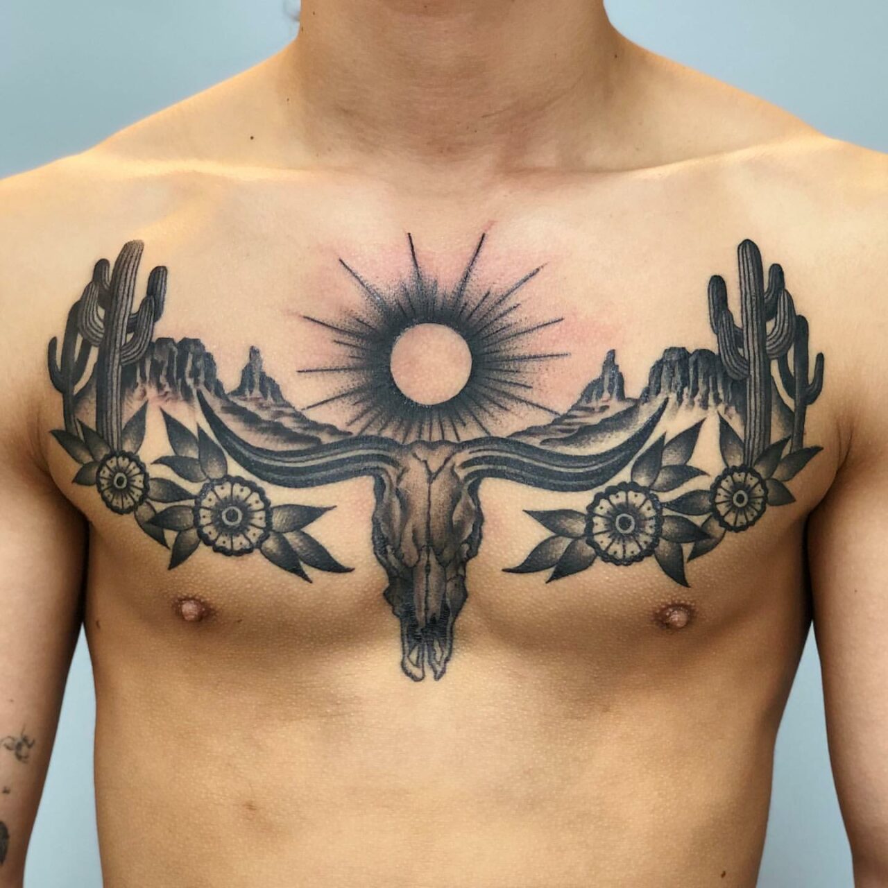 25 Powerful Bull Skull Tattoo Ideas for Men & Women in 2024