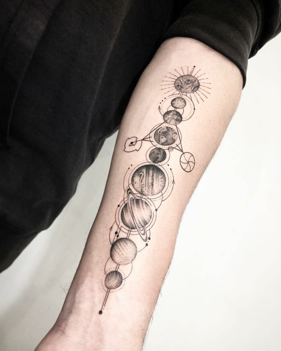 30+ Breathtaking Planet Tattoo Ideas for Men & Women in 2024