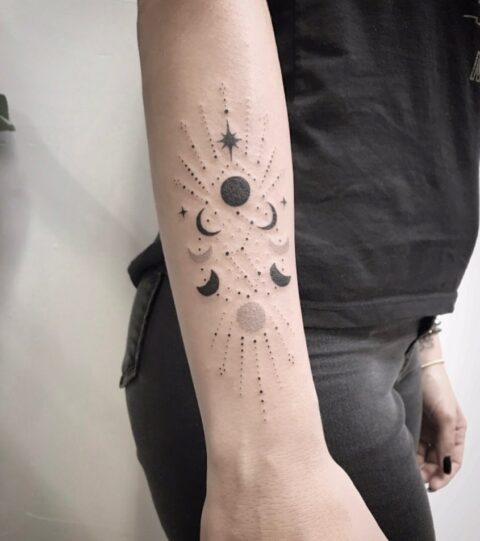 30 Awesome Moon Phases Tattoo Ideas for Men & Women in 2023