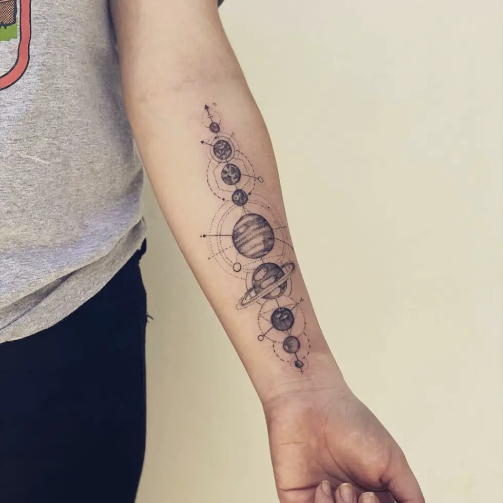 30+ Breathtaking Planet Tattoo Ideas for Men & Women in 2024