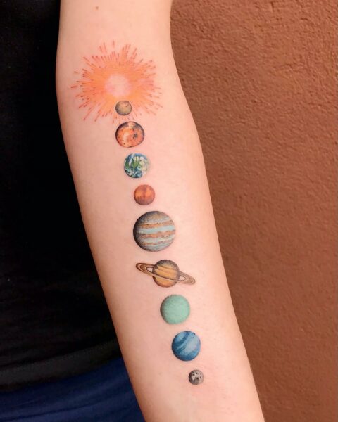 30+ Breathtaking Planet Tattoo Ideas for Men & Women in 2024