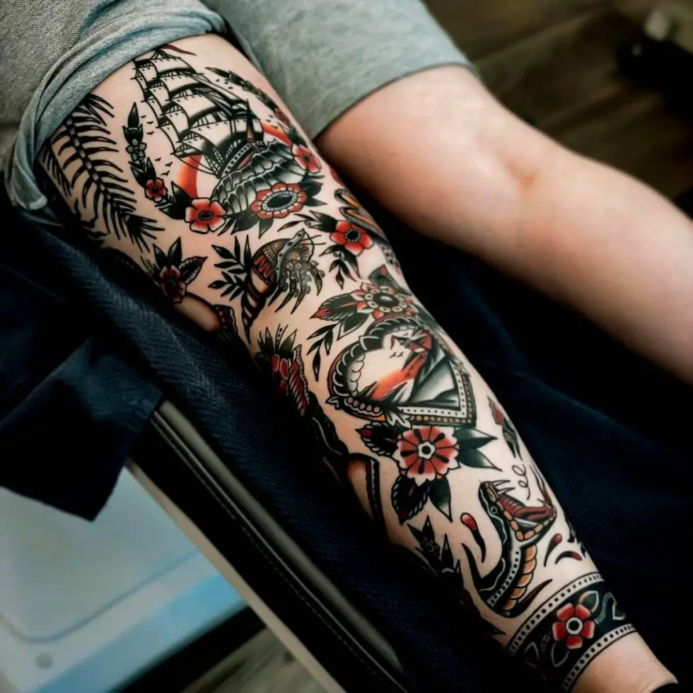 32 Impressive Sailor Jerry Tattoo Ideas for Men & Women in 2024