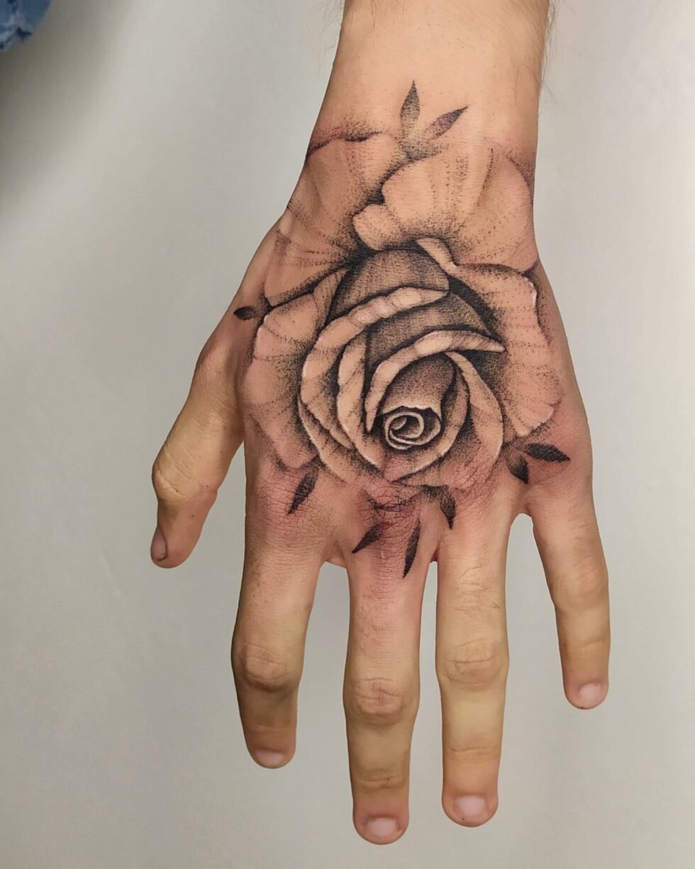 25 Bold and Beautiful Rose Hand Tattoos to Inspire You