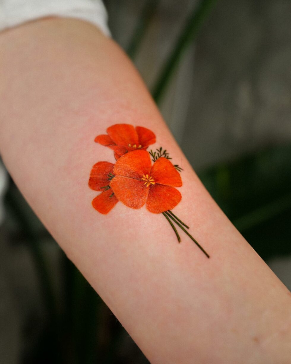 33 Lovely Poppy Tattoo Ideas for Men & Women in 2024