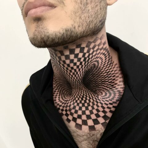 32 Eye-catching Throat Tattoos for Men in 2024