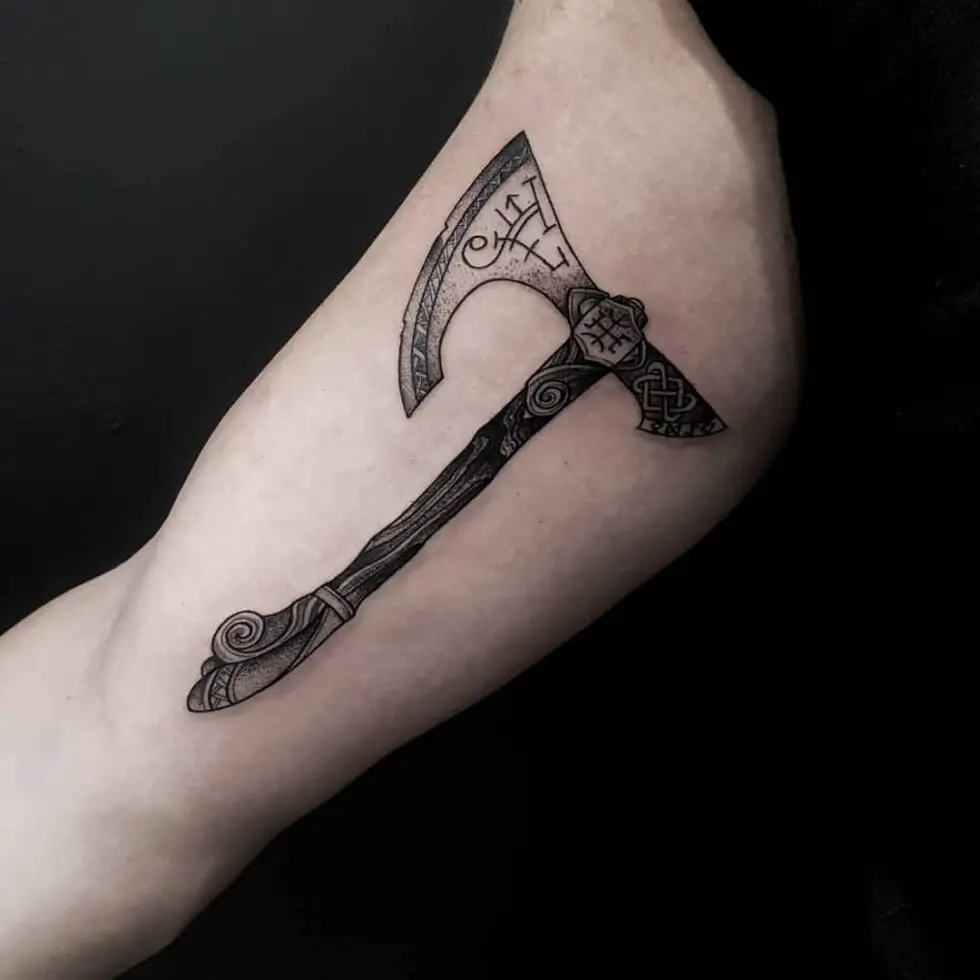 33 Striking Ax Tattoos for Men in 2024