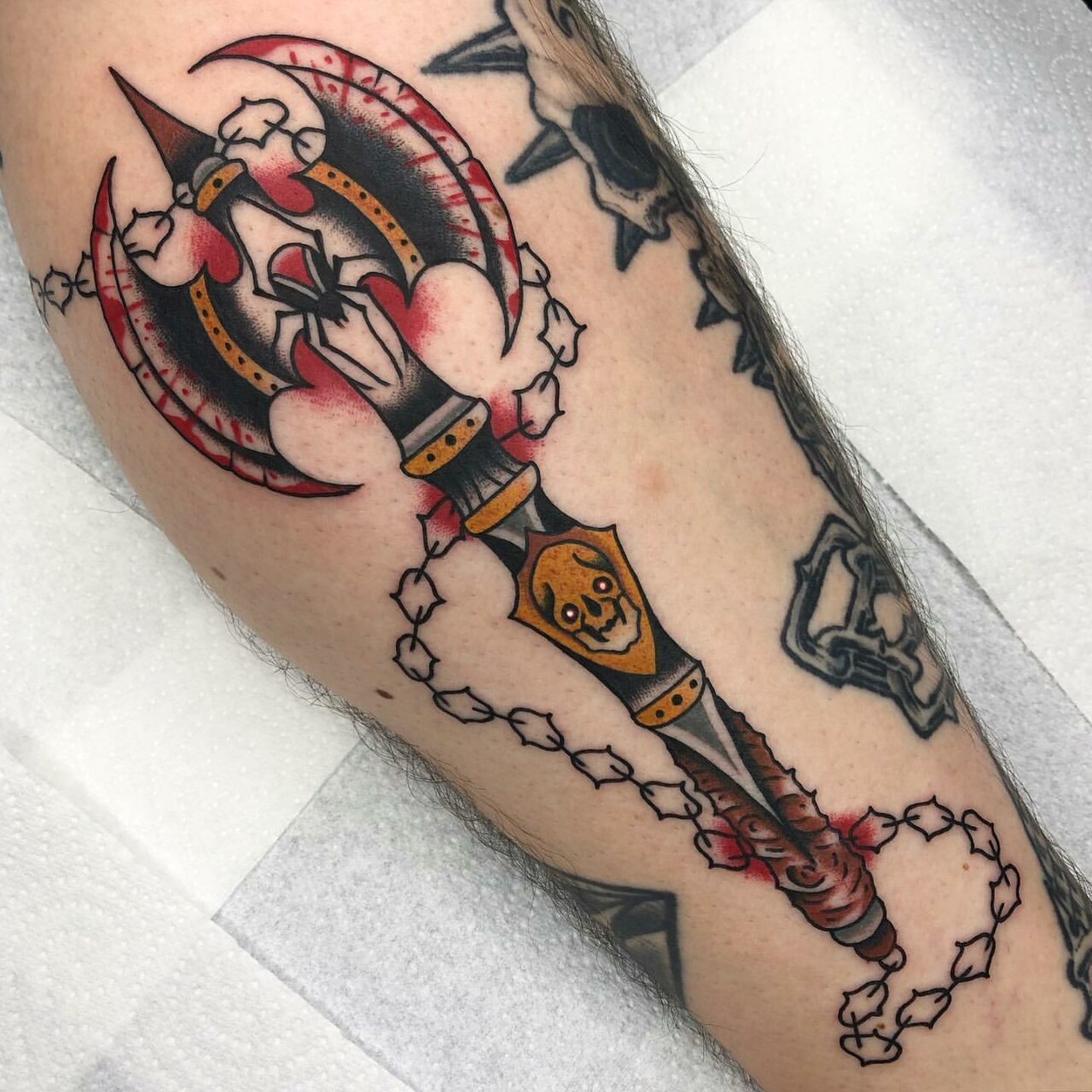 33 Striking Ax Tattoos for Men in 2024