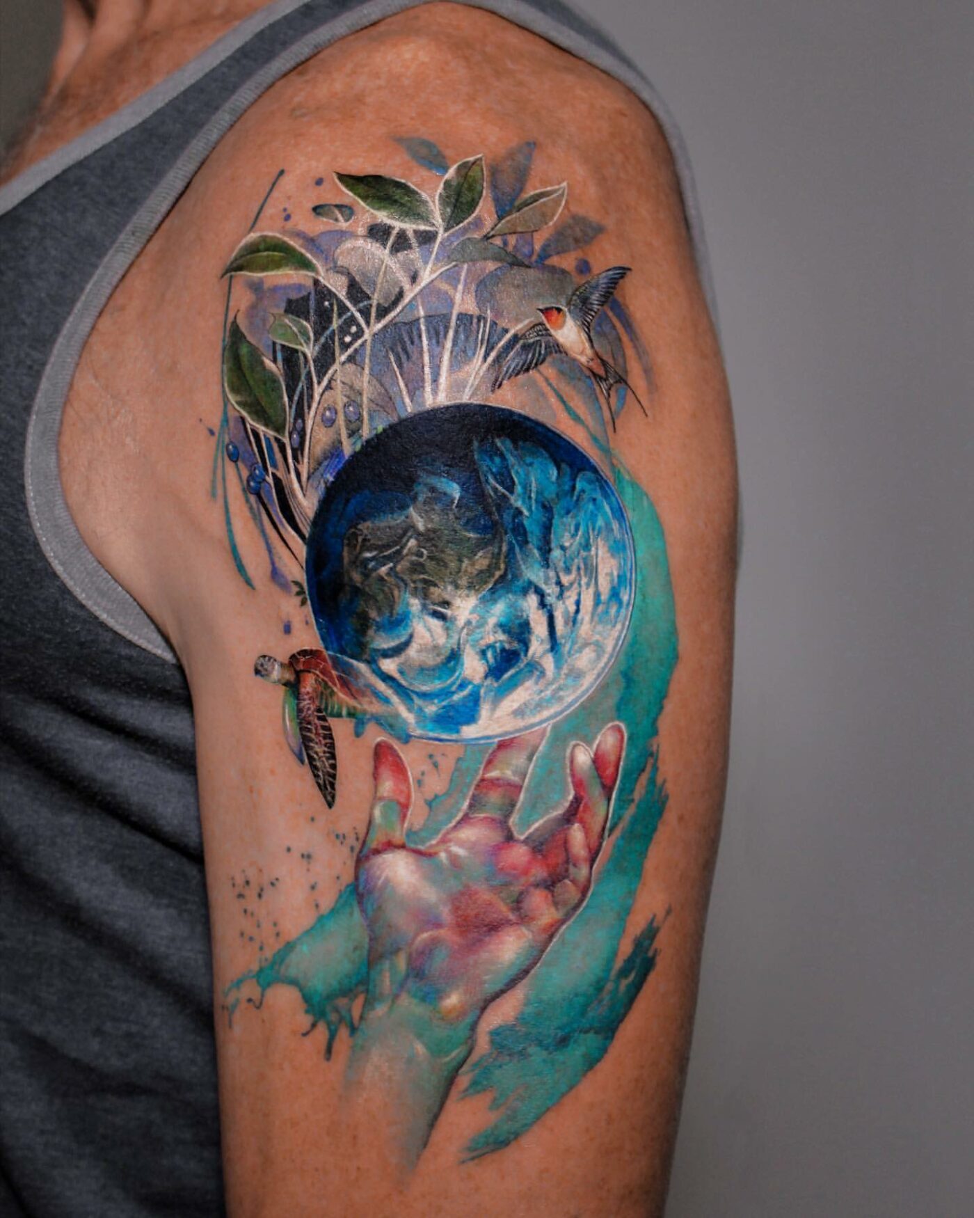 32 Enchanting Earth Tattoo Ideas for Women and Men in 2023