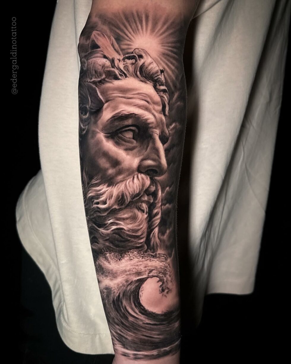 32 Powerful Poseidon Tattoo Ideas for Men & Women in 2024