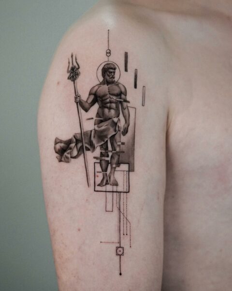 32 Powerful Poseidon Tattoo Ideas for Men & Women in 2024