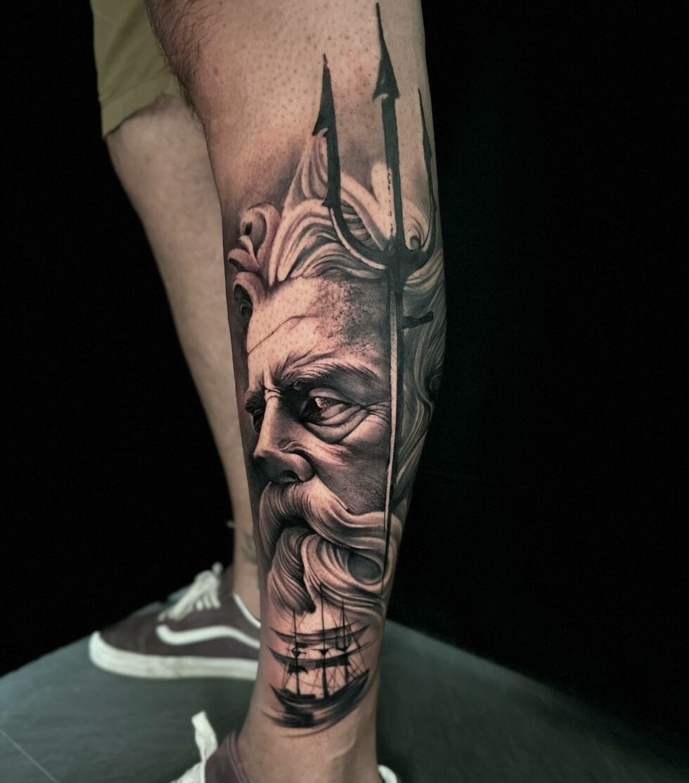 32 Powerful Poseidon Tattoo Ideas for Men & Women in 2024